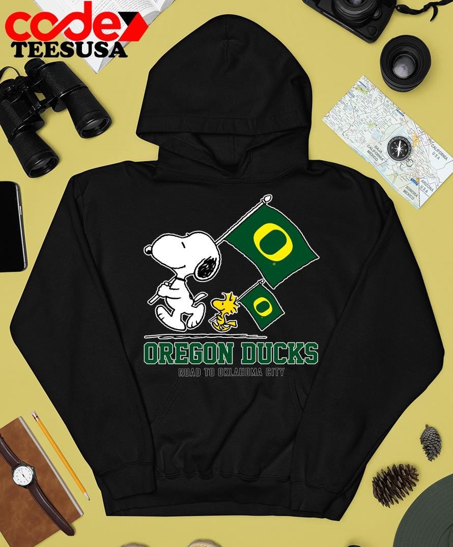 Oregon Ducks Snoopy and Woodstock Peanuts Road To Oklahoma City shirt ...