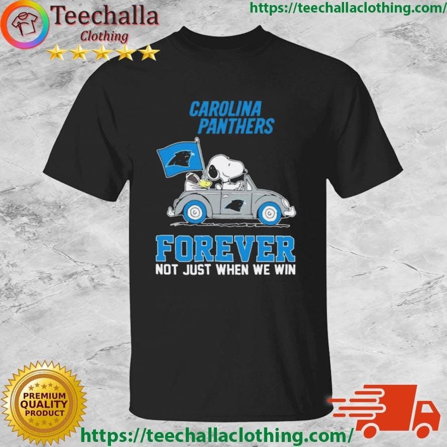 Official Official Snoopy And Woodstock Driving Car Carolina Panthers ...