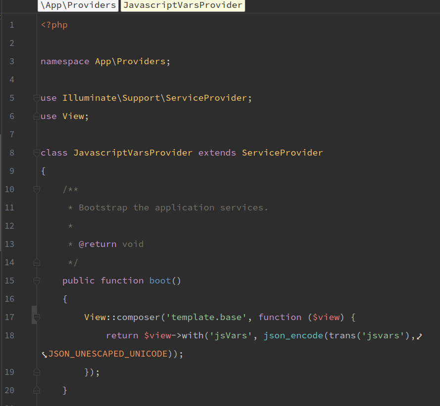 Php Vars Js With The Help Of A Laravel Sp And View Composer By George