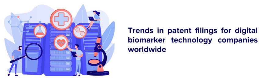 Trends in patent filings for digital biomarker technology companies ...