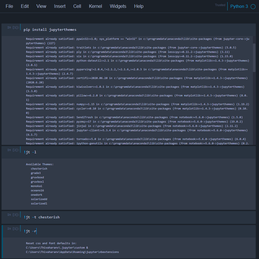 Themes for Jupyter Notebooks - ThivaV - Medium