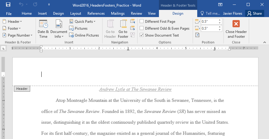 How To Setup Header And Footer In Word 2016 — Office Setup | by office ...