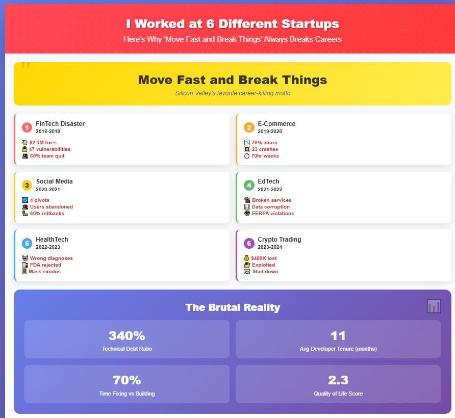 I Worked at 6 Different Startups. Here’s Why ‘Move Fast and Break ...
