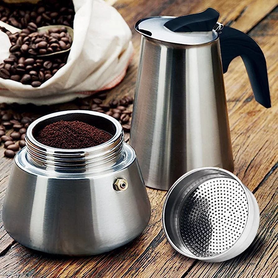 Stainless Steel Espresso Maker - Ethio Shop - Medium