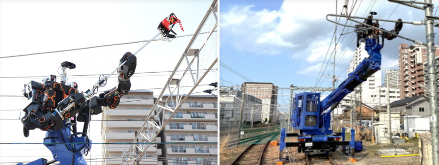In Japan, they created a railway construction machine with a humanoid ...