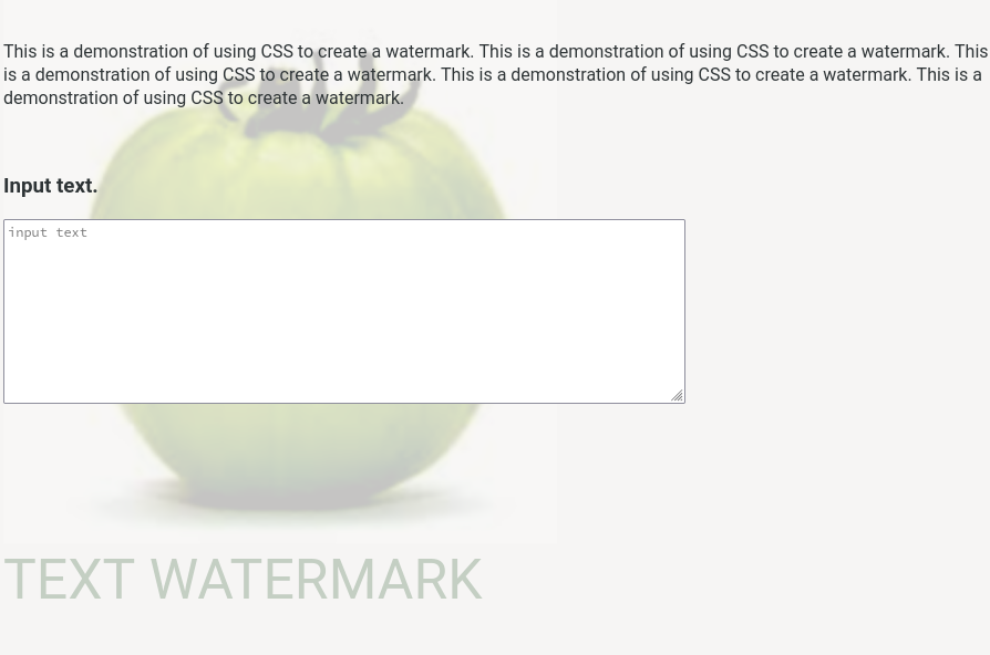 CSS Basics 0. Webapp background watermark image and… | by Practicing ...