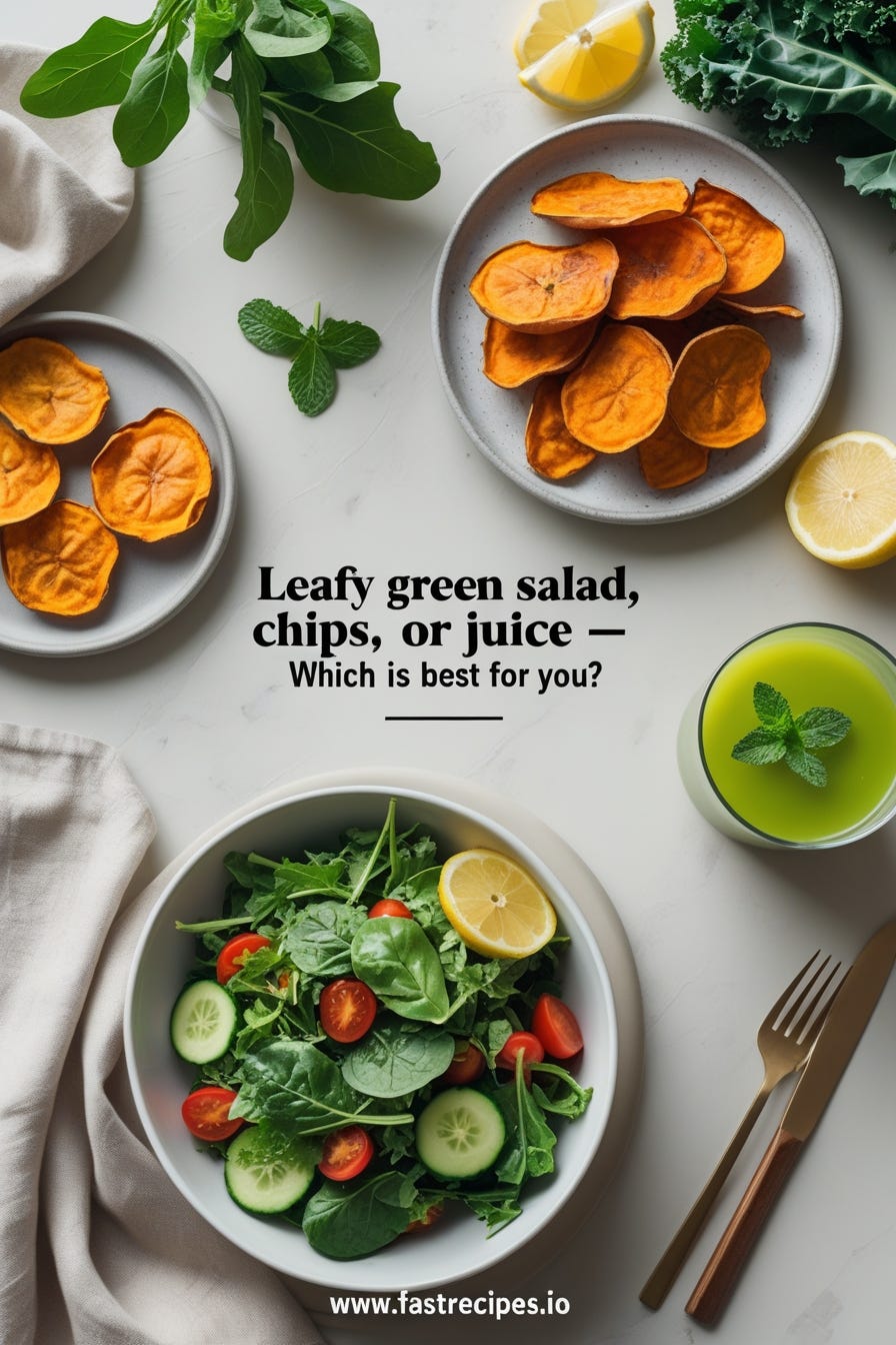 Leafy Green Salad, Chips, or Juice | Choosing the Best Option for You ...