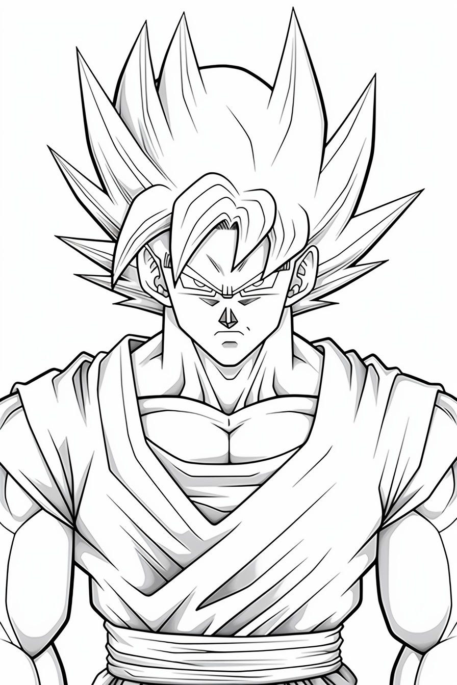 Goku Coloring page | For Kids & Adults - Storiespub - Medium