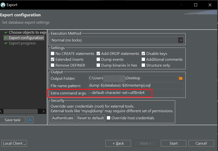 DBeaver Dump Database with utf8mb4 - James Liang - Medium