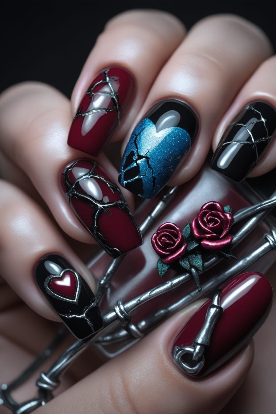 Rebel Romance: 10 Anti-Valentine’s Nail Art Ideas for a Bold Statement | by Luckysharma | Feb ...
