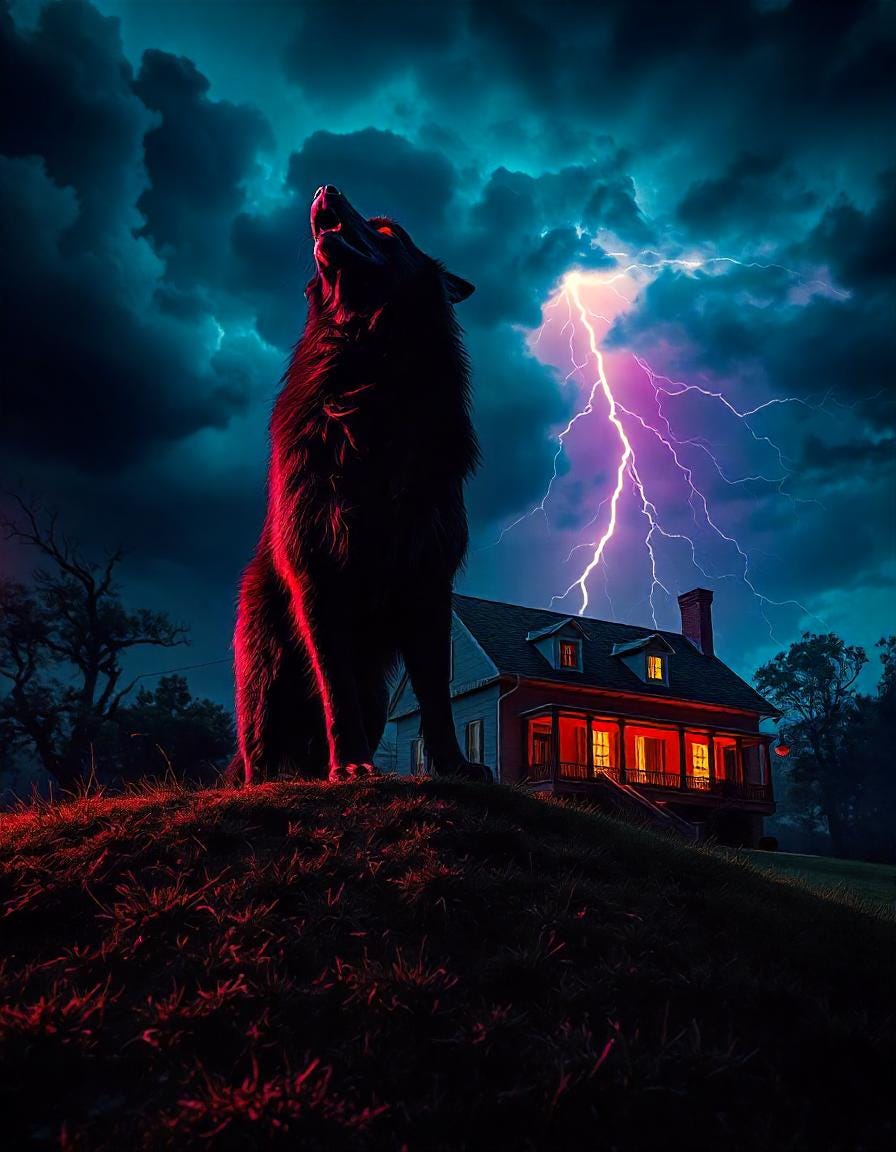 The Werewolf of Midnight Fields. A canvas of shifting shadows and… | by ...