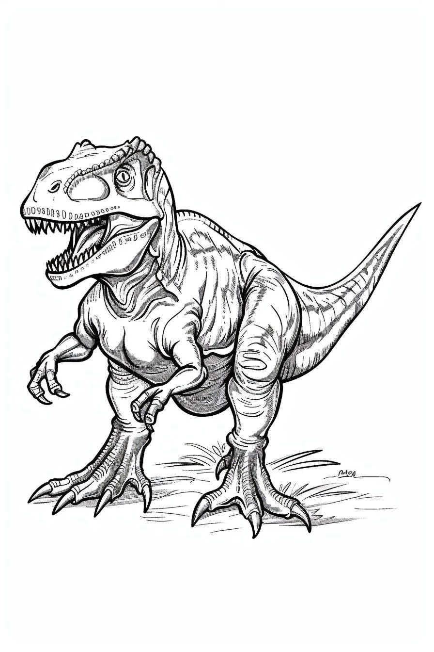 Explore the World of Carnotaurus with Printable Coloring Pages for Kids ...