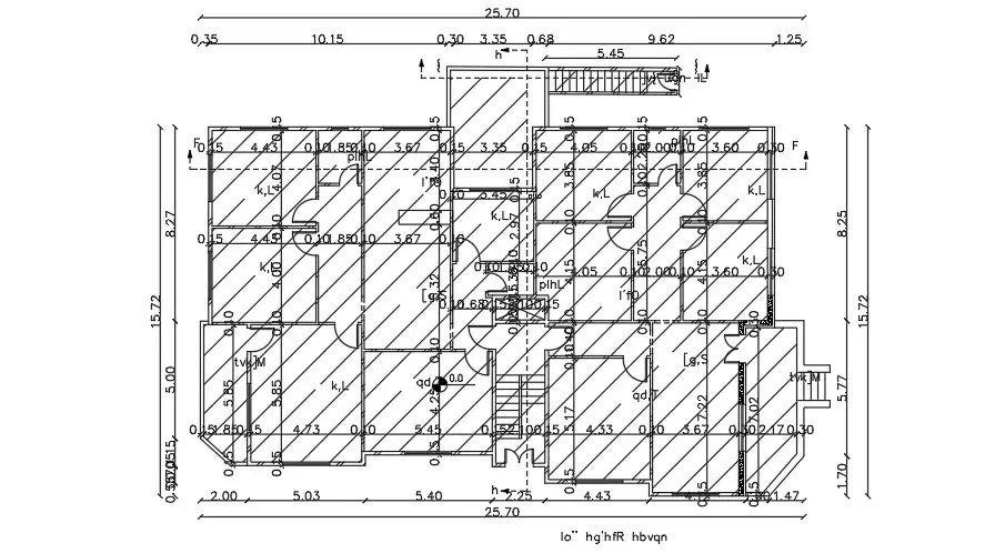 First Floor Plan shows a 15x17 meter size. First Floor Plan shows 3 ...