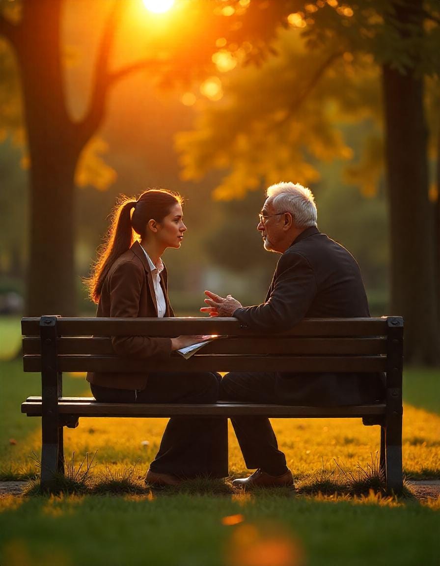 Whispers on a Park Bench. How Strangers Teach Us Wisdom in Quiet… | by Ahmad Waheed | Apr, 2025 ...