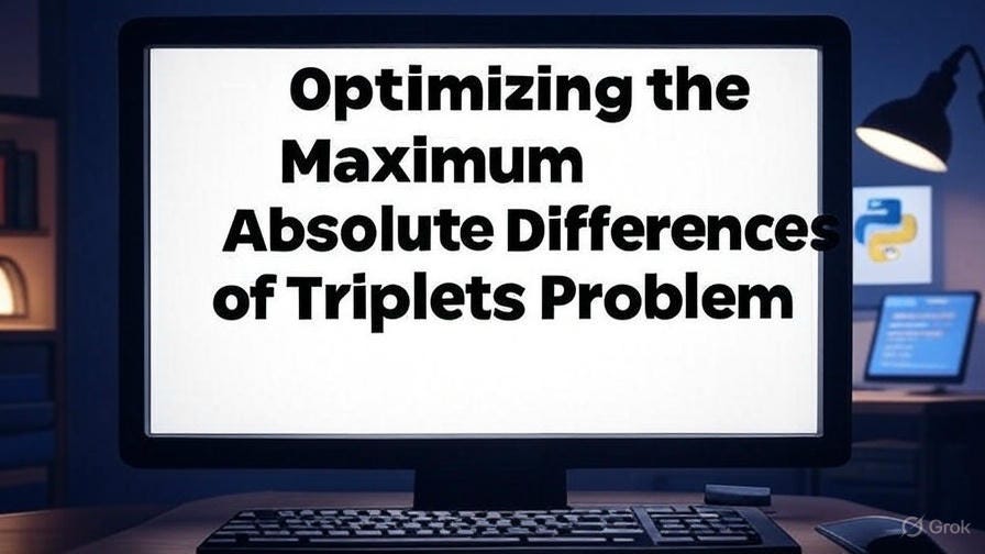 📘 Walkthrough: Maximum Value of Absolute Differences Triplet | by Onyx | Medium