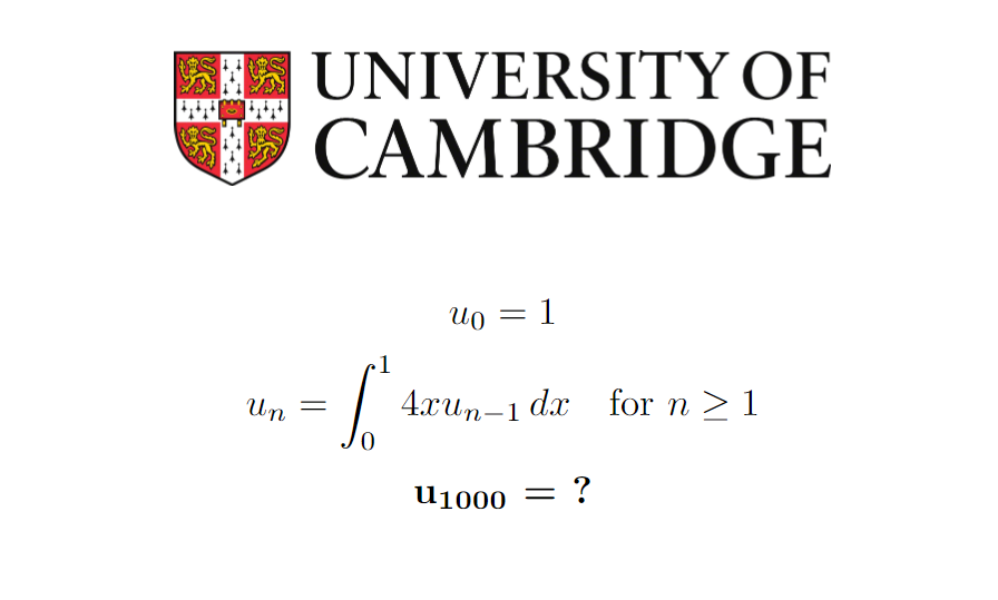 A Cambridge University Math Problem: What is u_(1000)? | by BL ...