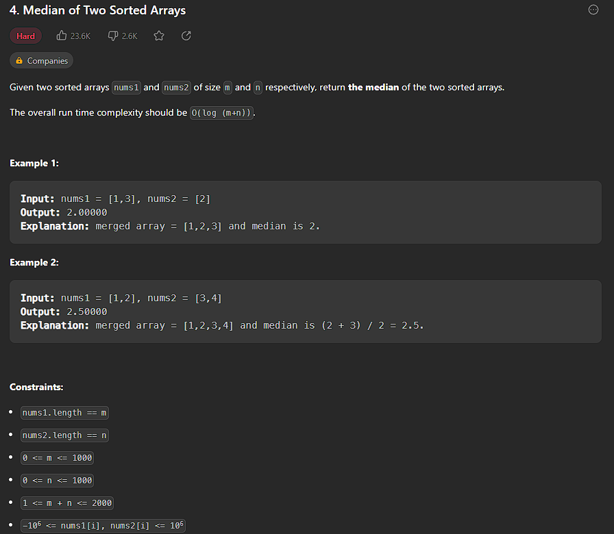Solucionando o Desafio da Mediana de Dois Arrays Ordenados em JavaScript | by Caio Cobacho | Medium