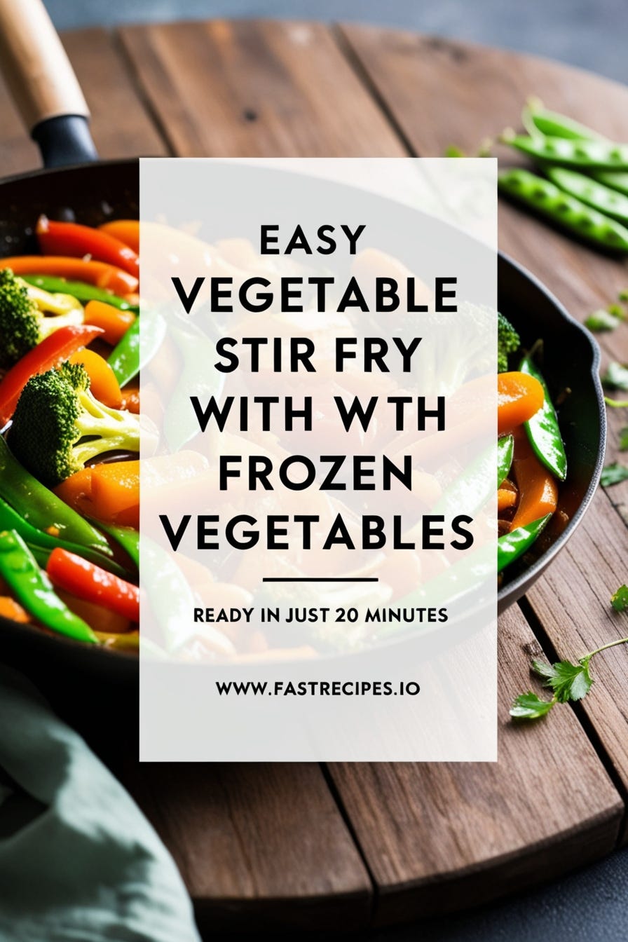 Easy Vegetable Stir Fry With Frozen Vegetables Ready In Just 20 Minutes ...