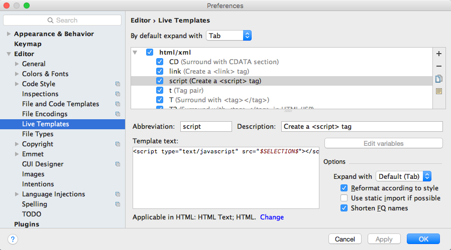 IntelliJ Live Templates | by Andres Rodriguez | Medium