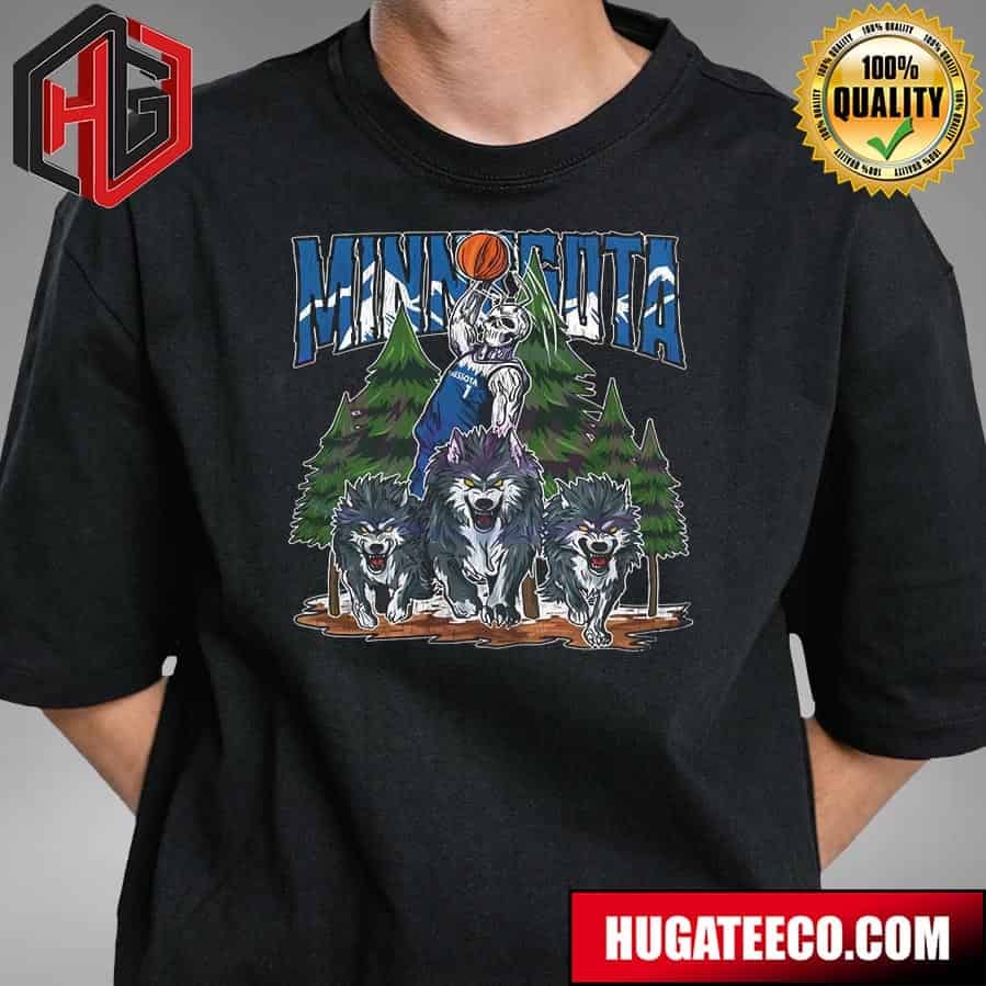Minnesota Timberwolves Skeleton Basketball T-Shirt | by Vu Trwng Anh ...