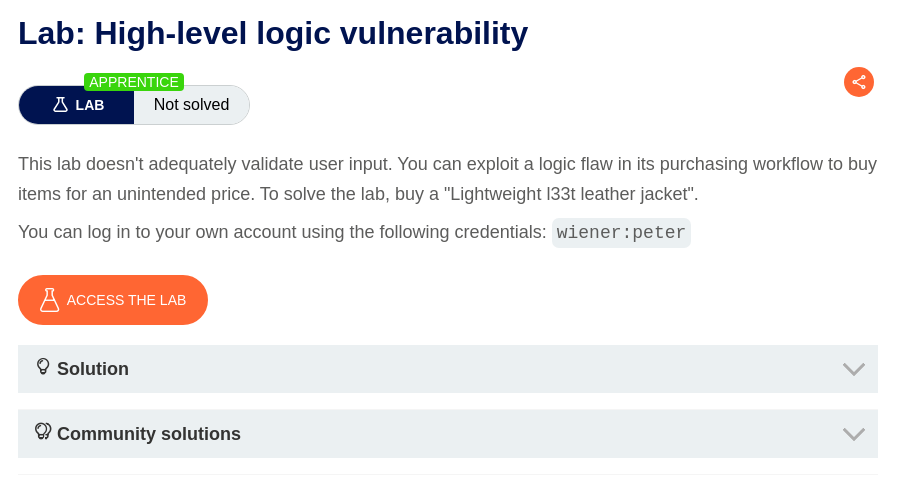 Lab: High-level logic vulnerability (4) | Apprentice | by Dinnuhoni Trahutomo | Medium