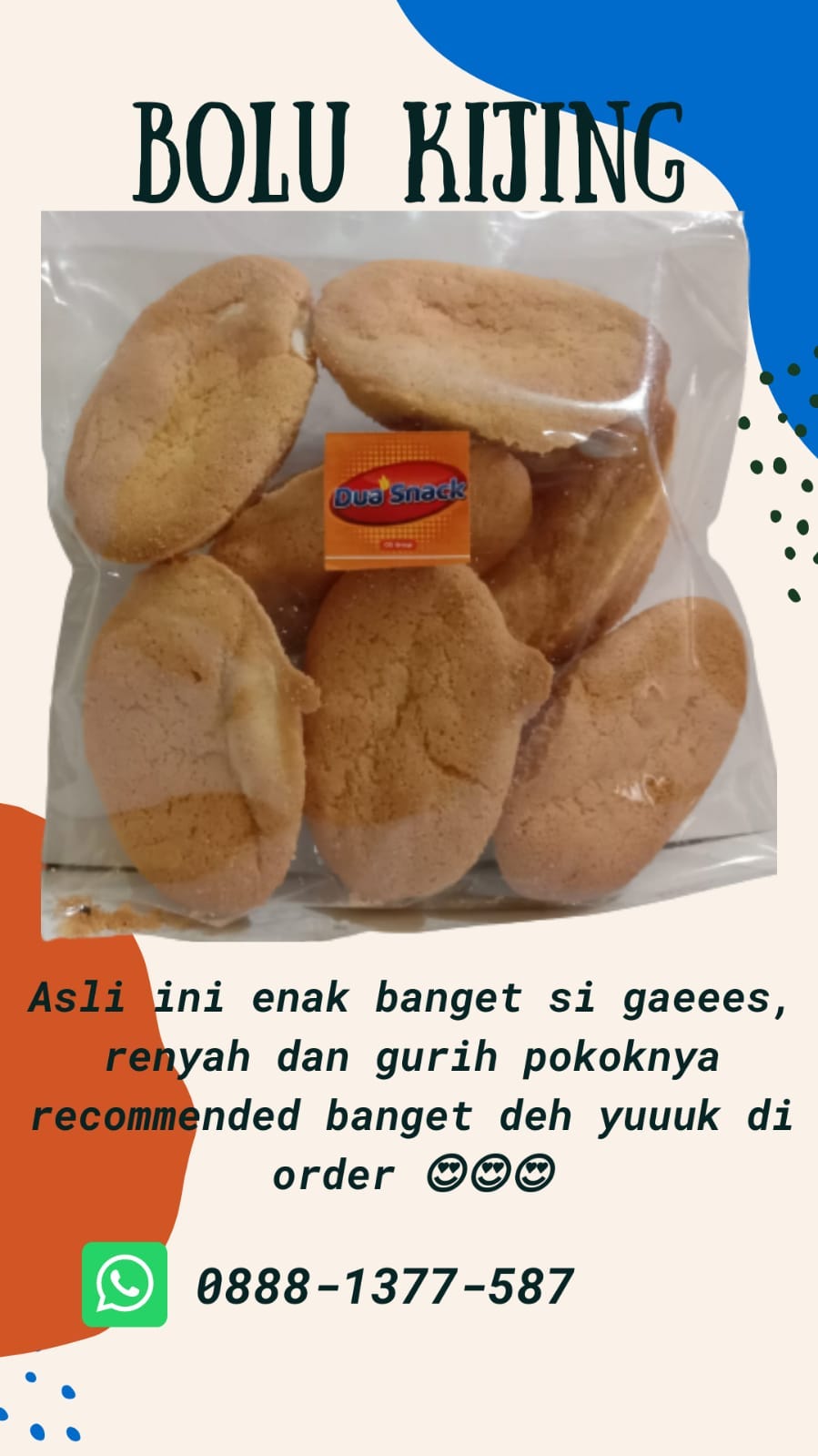 Dua Snack Open order peyek kacang kamu mau mengadakan acara keluarga ...