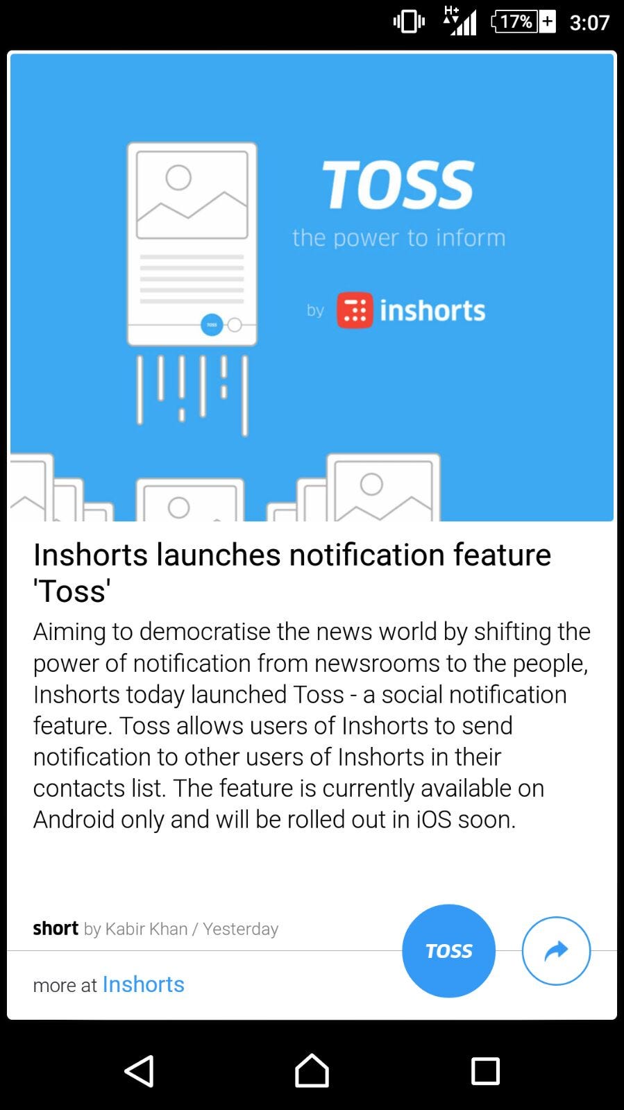 Introducing TOSS (Without the Jargon) | by inshorts | Medium