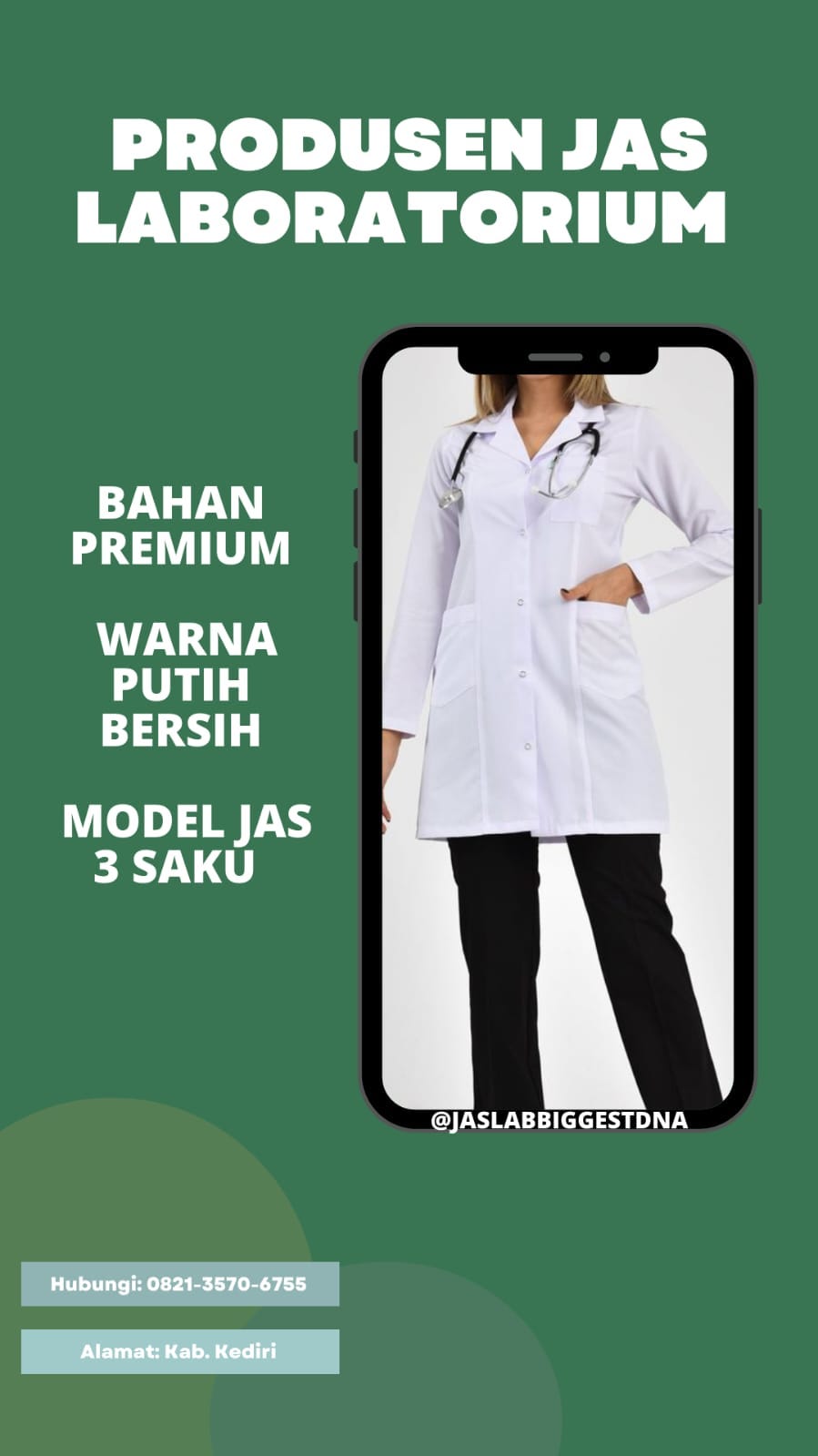 ORDER SEKARANG!, Hub: 0821–3570–6755, Jual Jas Lab, @jaslabbiggestdna ...