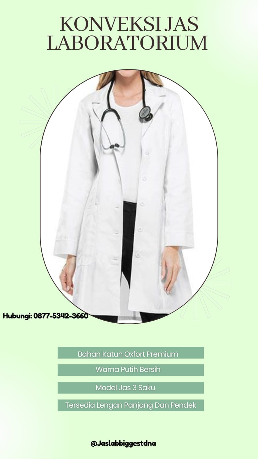 ORDER SEKARANG!, Hub: 0821–3570–6755, Jual Jas Lab, @jaslabbiggestdna ...