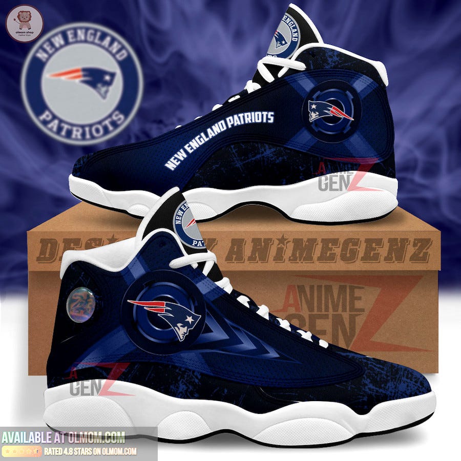 New England Patriots Air Jordan Sneakers 13 Nfl Custom Sport Shoes | by ...