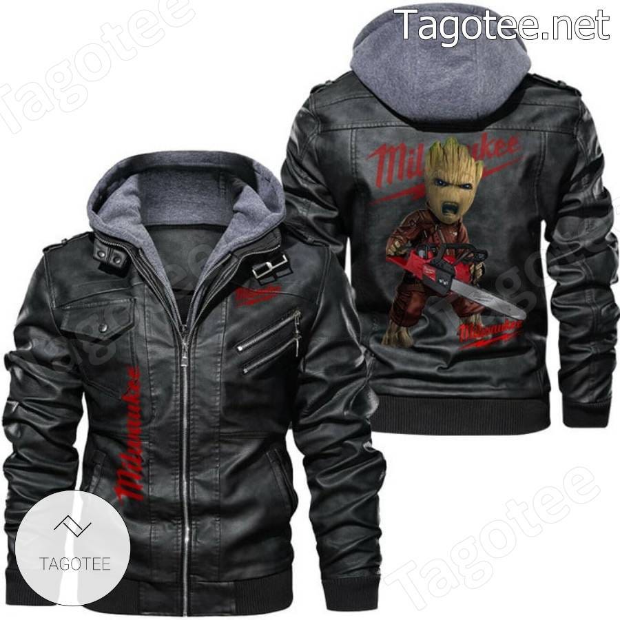 Baby Groot Hugs Yamaha: Adorable Leather Jacket for Motorcycle Lovers ...