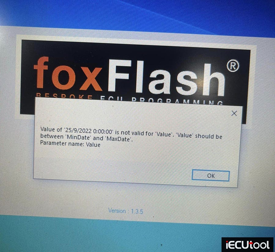 Foxflash software error message Value is Not Valid solution - Evelyn - Medium