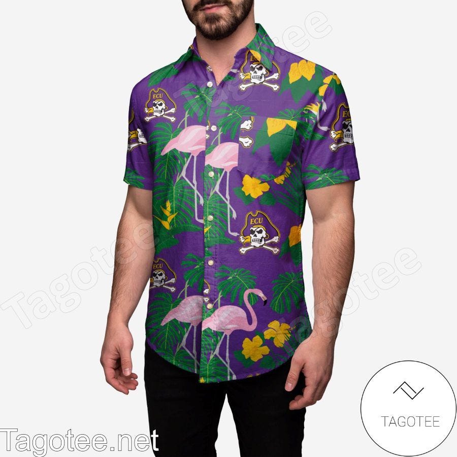 East Carolina Pirates Floral Hawaiian Shirt: Tropical Team Spirit for ...