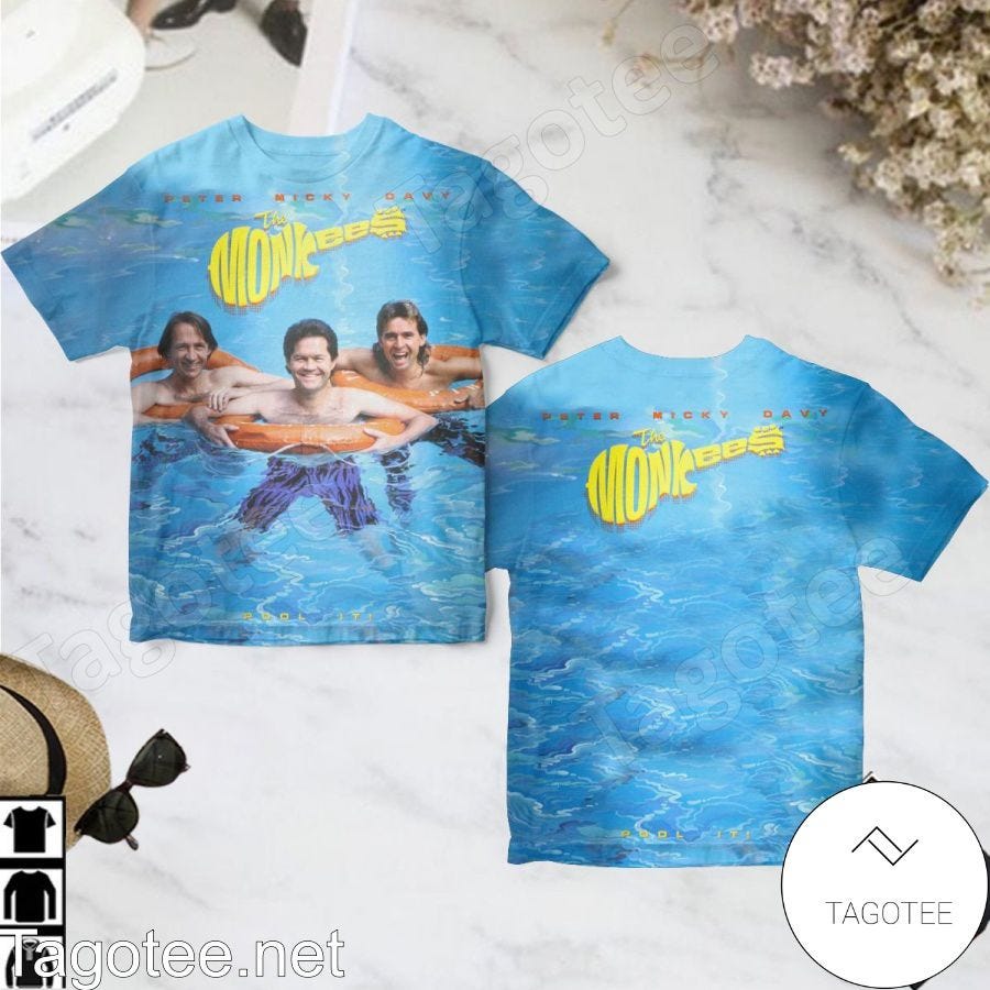Dive into Nostalgia with The Monkees Pool It Album Cover Blue Shirt ...
