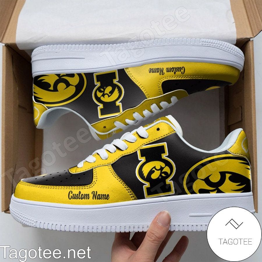 Step Up Your Game with Iowa Hawkeyes Mascot Logo Air Force Shoes | by ...