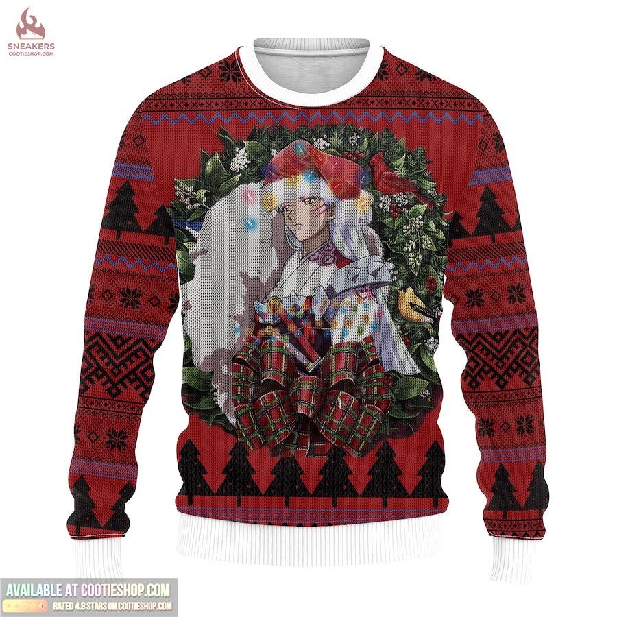 Inuyasha Anime Sesshomaru 12 All-Over Print Thicken Sweater Gifts ...