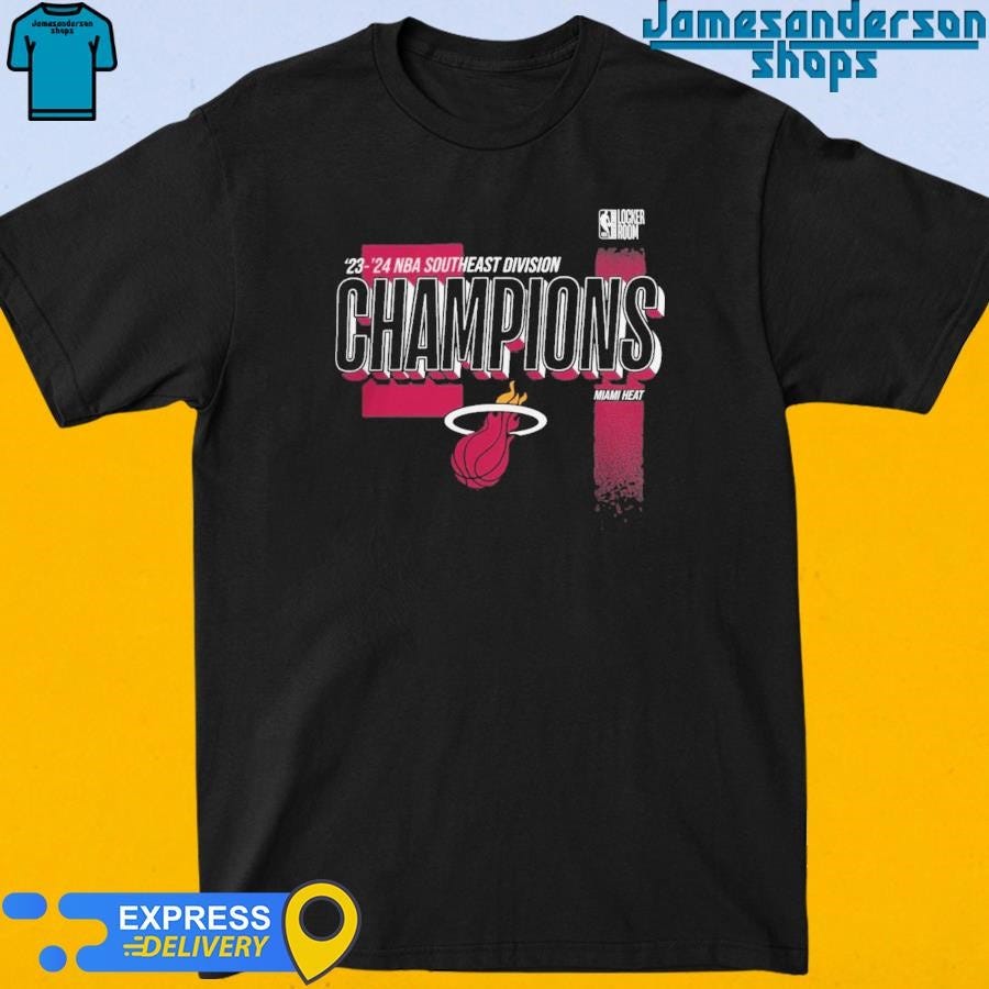 Miami Heat 2023–2024 Nba Southwest Division Champions Locker Room Shirt ...