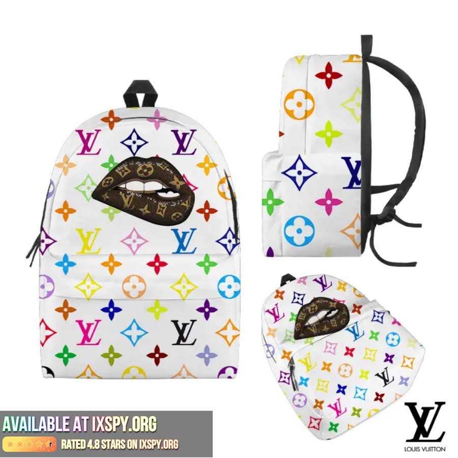 Backpack Lips And Louis Vuitton Gift Unique Laptop Backpacks For Man ...