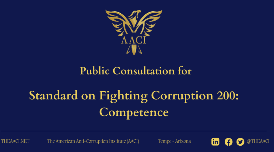 Public Consultation for Standard on Fighting Corruption 200: Competence ...