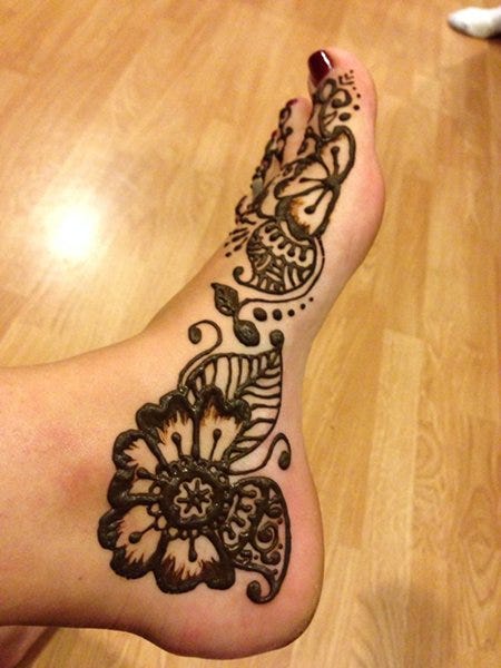 Easy Henna Patterns For Feet