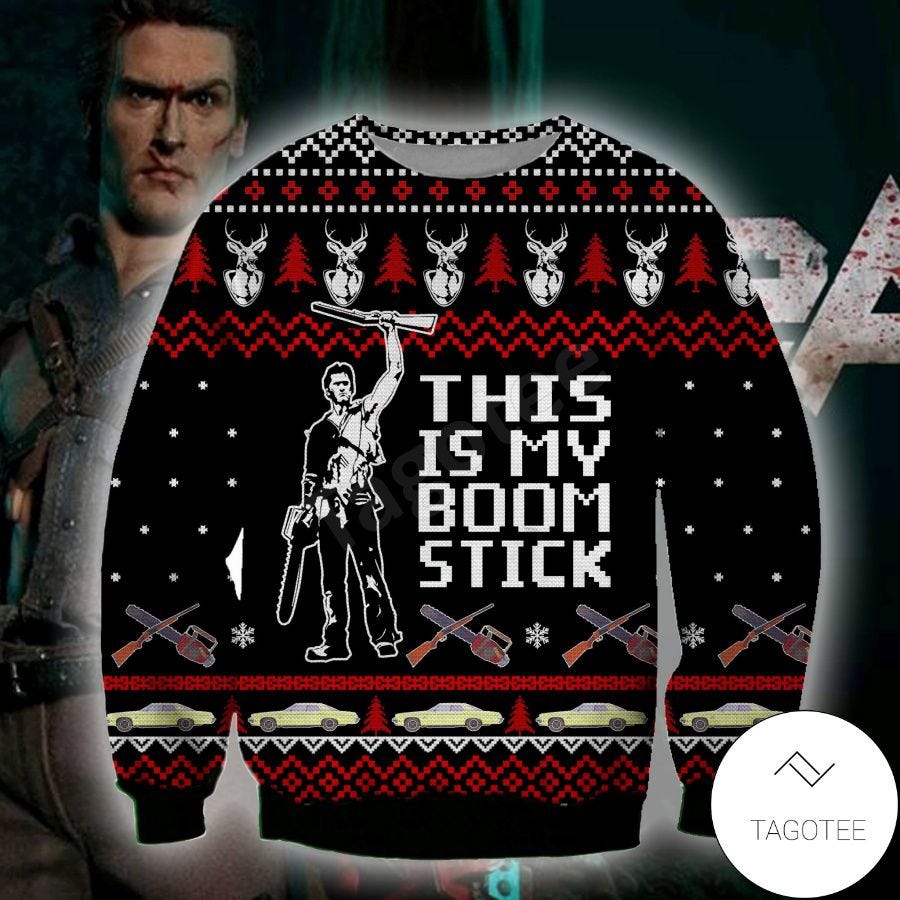 Ash Williams’ “Boom Stick” Christmas Sweater: A Must-Have for Evil Dead ...