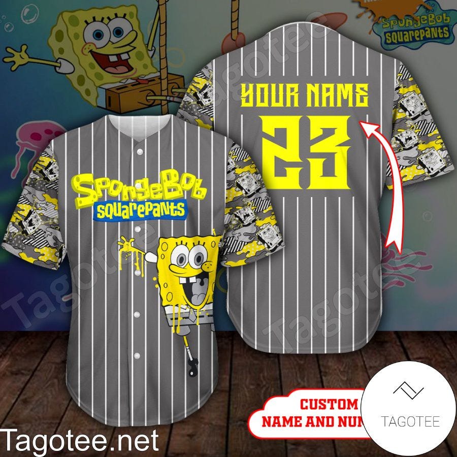 Rock the Krusty Krab Style: Personalized SpongeBob SquarePants Grey ...