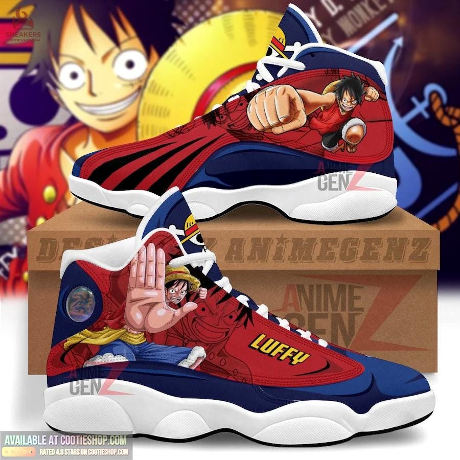 One Piece Luffy Air Jd13 Sneakers Custom Anime Shoes | by Cootie Shop ...