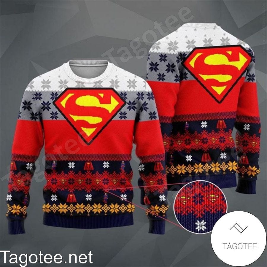 Superman DC Christmas Sweater: Ugly 3D Shirt for the Ultimate Holiday ...