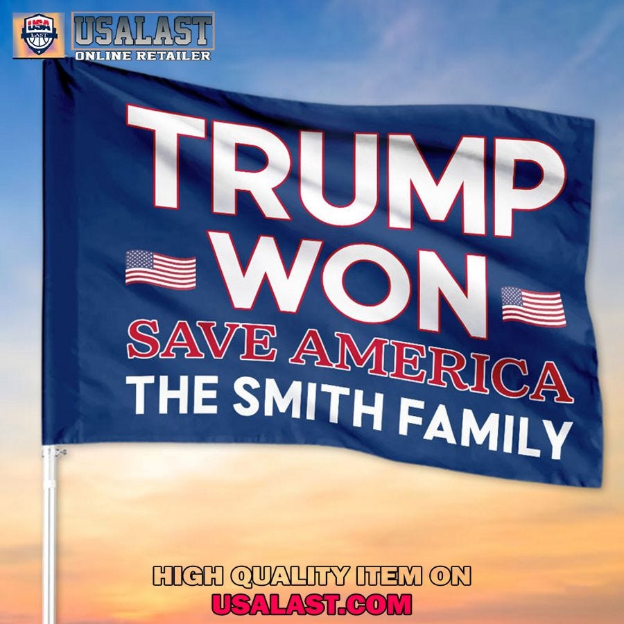 Personalized Trump Won Save America House Flag, Garden Flag | by ...