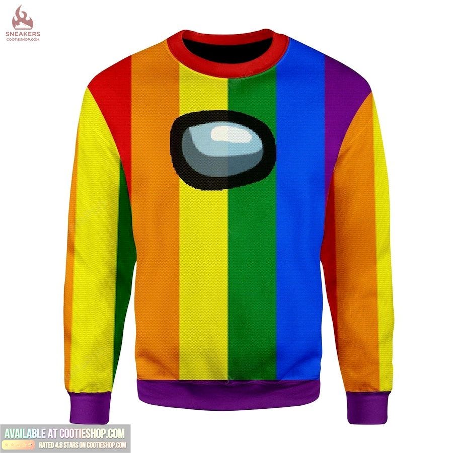 Lgbt Among Us All-Over Print Thicken Sweater, Lgbt Among Us Christmas ...