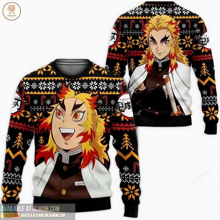 Demon Slayer Kimetsu No Yaiba Anime Rengoku Kyoujurou 34 All-Over Print ...