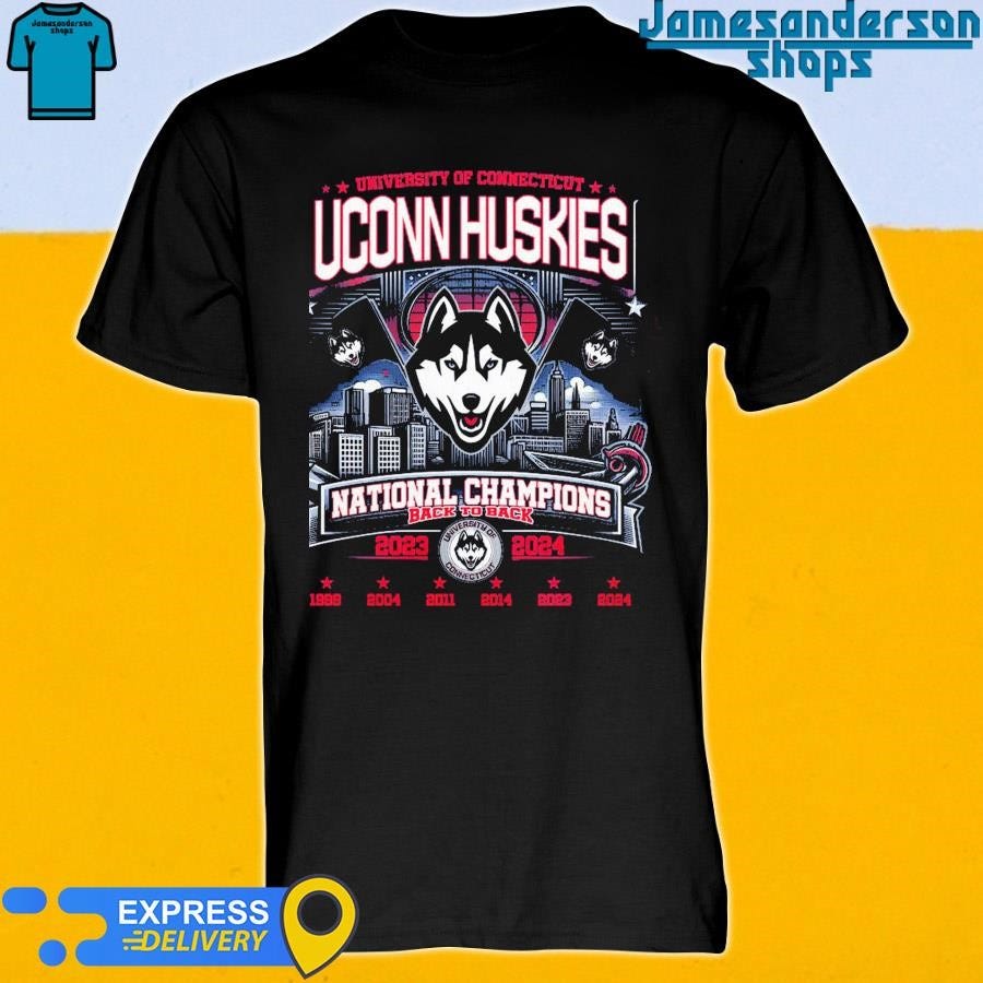 Uconn Huskies University Of Connecticut National Champions 2024 Back To ...