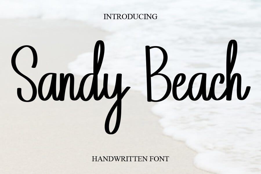 Sandy Beach Font - Solarasculpt - Medium